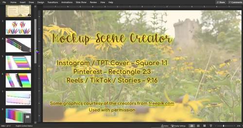 Warm Colors Desk Mockup Scene Creator | GROWING | Back to School