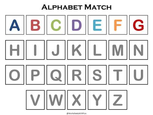 Alphabet Matching, Uppercase Letters Recognition, Back to School, T-EWF014