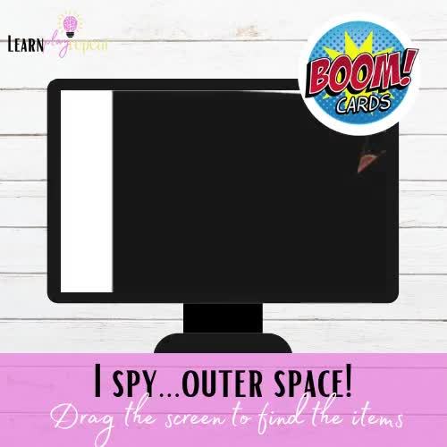 Boom Cards™ I spy...Outer Space! Drag the screen to find the item