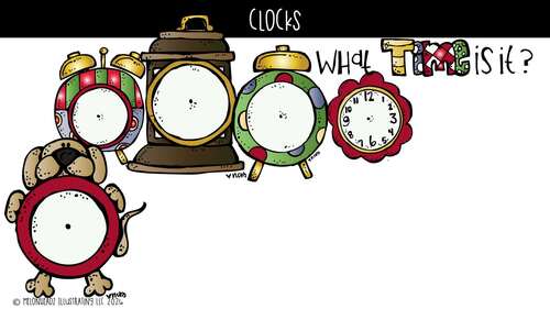 Clocks clip art, blank, time COMBO PACK by Melonheadz Clipart | TPT