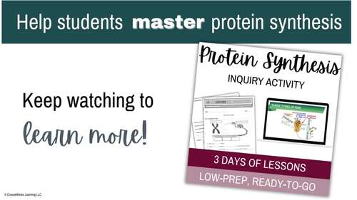 Protein Synthesis Lesson by CrouseWorks Learning | TPT