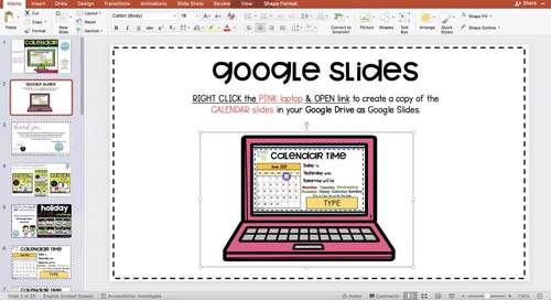 Interactive Calendar Slides l Digital Calendar Slides l Daily Calendar ...