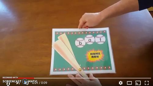 Batter Up Task Cards Blend to Read CVC Words Short o by Margo Gentile