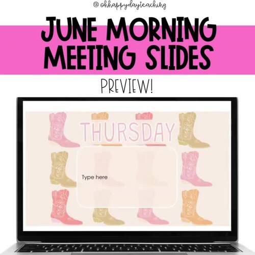 June Morning Meeting Slides | Morning Meeting Activities | TPT