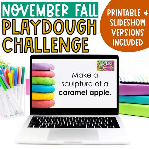 Kindergarten November Playdough Challenges by The Kinderhearted Classroom