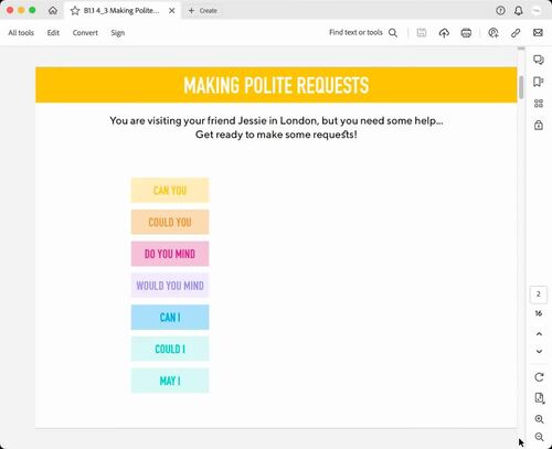 ESL Intermediate Lesson: Learn How to Make Polite Requests | TPT