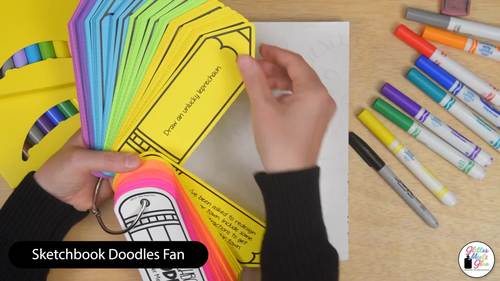 Sketchbook Doodles Drawing Fan: 200 Upper Elementary Art Sketchbook Prompts