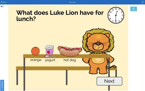 Lunchtime Memory Game Boom Cards™ for Speech Therapy & Distance Learning