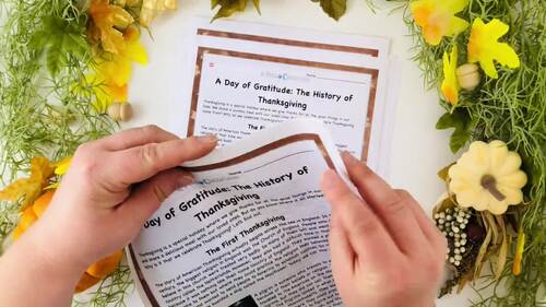 History of Thanksgiving & Turkeys Nonfiction Reading Bundle RI.2.2 Main ...