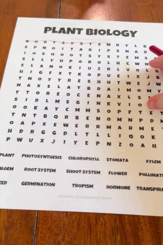 Plant Biology Word Search Puzzle Worksheet Activity Game by Wanderboard ...