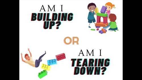 Build Up Vs Tear Down Self-Reflection Conflict Management Questions Posters