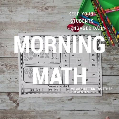 Daily Math Review 1st Grade Morning Work April Spiral Intervention ...