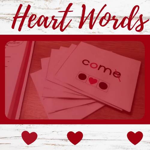 Heart Words Flash Cards 1 Dolch ( Pre-K and K ) with Orthographic ...