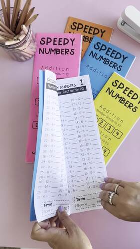 Subtraction facts Speedy Numbers Booklet / Subtraction within 10, 20, 30
