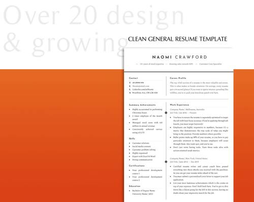 Teacher Resume Template and Matching Cover Letter & Reference, 3 Page ...