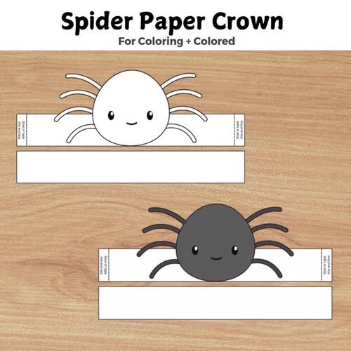 Crown Template | Halloween Spider Craft | Halloween Activities ...