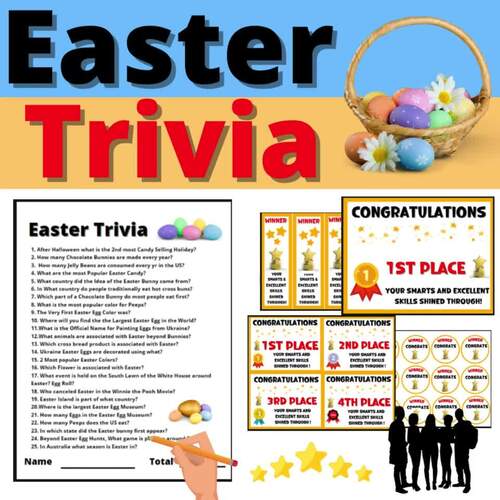 Easter Trivia Activity Resources Lesson and Bonus Awards, Bookmarks ...