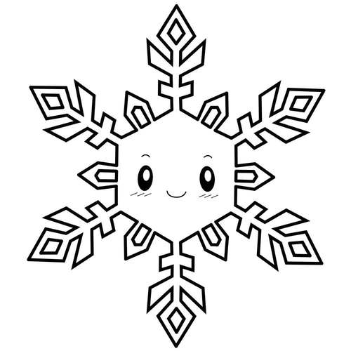 Winter Clipart : Smiling Snowflakes n°1 by Jaimie Navy | TPT