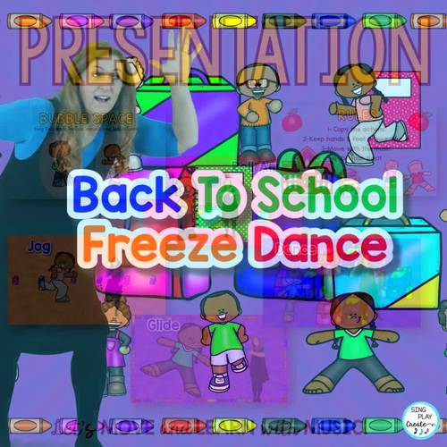 Back to School Freeze Dance, Brain Break, Exercise, Movement Activity