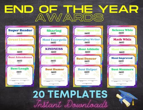 End of the Year Awards, Class Superlatives, Preschool Awards, Editable ...