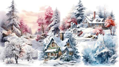 Watercolor Winter Wonderland Clipart Set of 20 Files by ...
