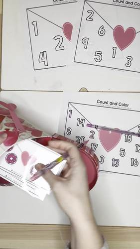 Preschool Valentines Math by Time for Toddlers | TPT