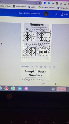 Representing Numbers -Pumpkin Patch by Mrs Grady's Room | TPT