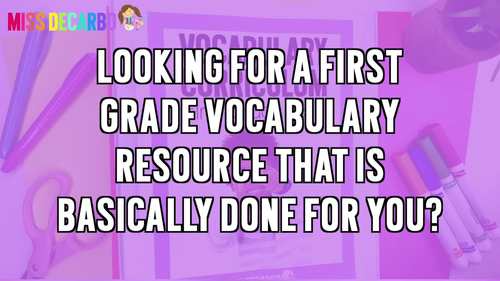 First Grade Vocabulary Activities & Routines Curriculum | Tier 2 Vocabulary