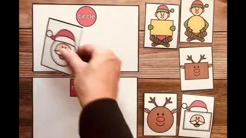 Christmas Shape Matches for Preschool, Kindergarten & Special Education