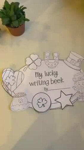 St Patrick's Day Craftivity Creative Writing Activity booklet Printable Fun