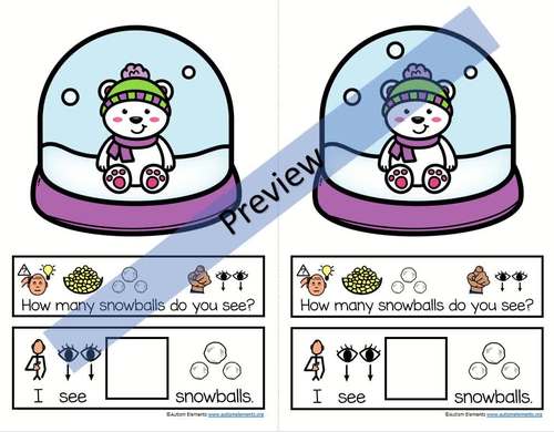 Counting Snowballs Adapted Book- Winter- Autism & SPED Resources