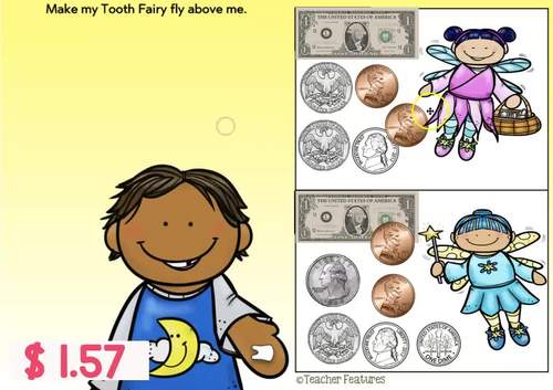 Digital COUNTING DOLLAR BILLS Boom Cards COUNTING DOLLAR BILLS & COINS