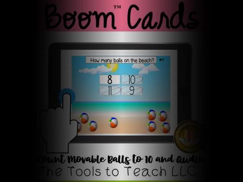 Boom™ Cards Summer Count Movable Beach Balls 0 to 10 with Audio ...