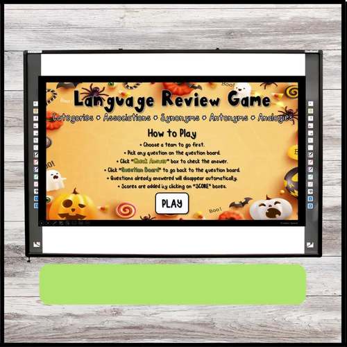 No Print Halloween Categories Associations Synonyms Antonyms Analogies ...
