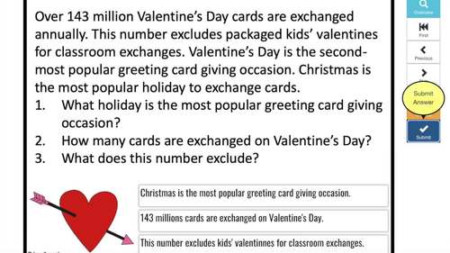 Valentines Day WH Questions Fun Facts Boom Cards™ by love2speak | TPT