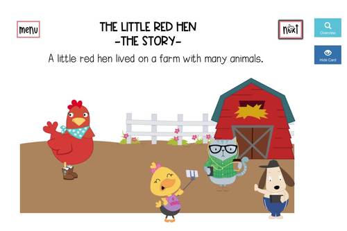 The Little Red Hen Boom Cards™ Story Basic Concepts & Following Directions