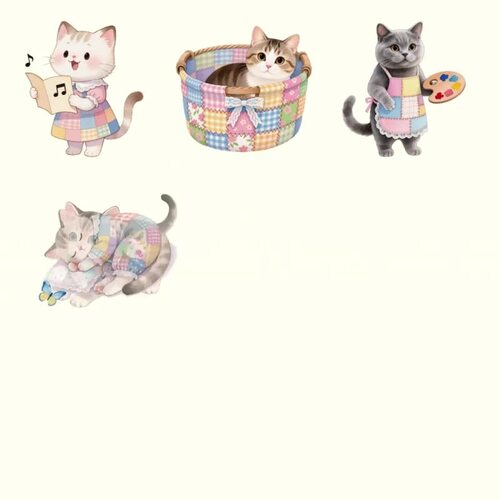 Cute Kitty PNG • 16 Digital Clipart Files • Transparent Background