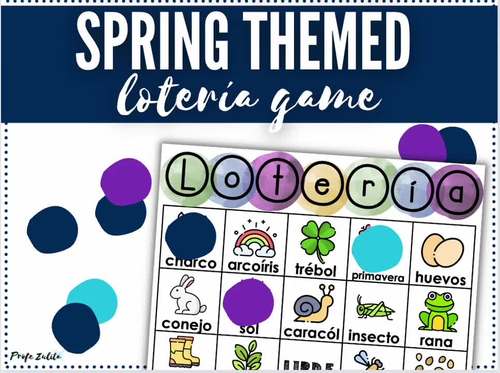 Spring La Primavera Lotería Game for Spanish Class - 3 different games!
