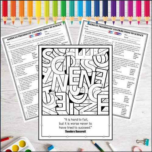 Presidents Day Science Activities Bundle|Trivia & Contributions Color ...