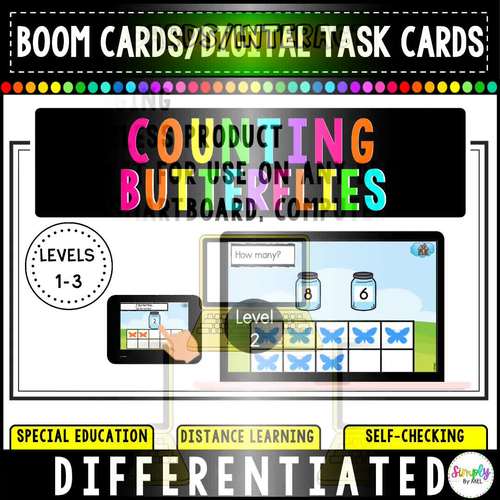 Counting Butterflies 1-10 l Boom Cards™ l Interactive PDF by Simply By MEL