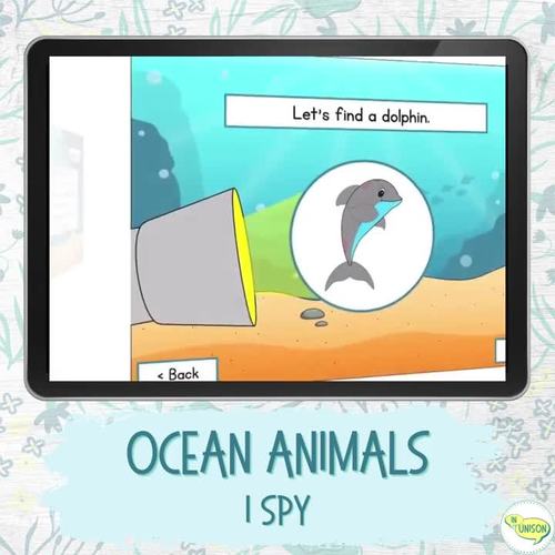 Flashlight Search I Spy Ocean Animals Vocabulary Boom Cards™ | TPT
