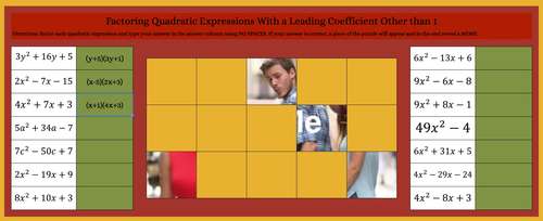 FALL THEMED - Factoring Practice BUNDLE by It's Math-gic | TPT