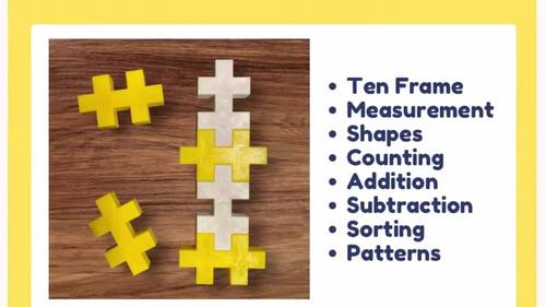 Plus Plus Math Task Cards / Hash Tag Blocks Fine Motor Activities ...