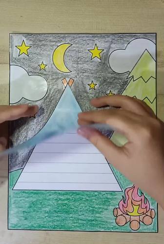 Fathers Day Craft Camping Card Writing Coloring Activities Father's ...