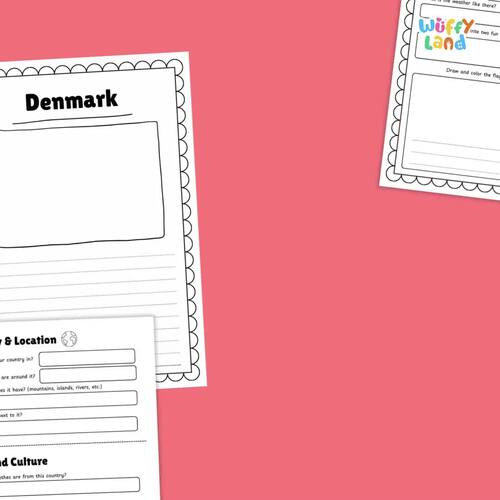 DENMARK Country Study | Geography Research Project & Printable Worksheets