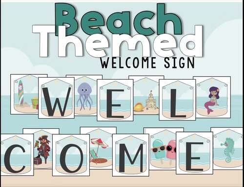 Beach Vacation Classroom Theme | Bundle | Name Tags, Cubby Tags ...