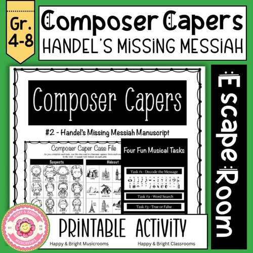 Music Scavenger Hunt, Middle School Escape Room, Composer of the Month ...