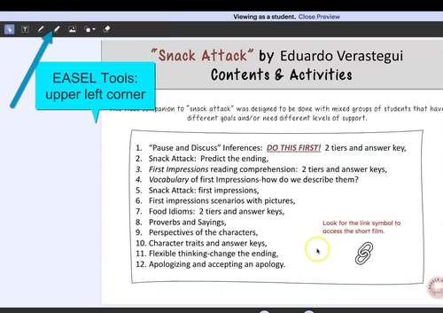 Snack Attack Youtube Video Companion Mixed Groups Speech Therapy