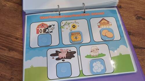 Farm Preschool Early Math Printable Sorting What Animals Produce Activity