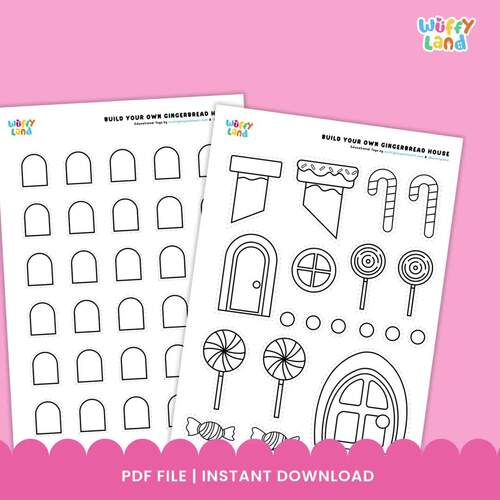 Make Your Own Gingerbread House Craft | Coloring, Cut and Paste Activity